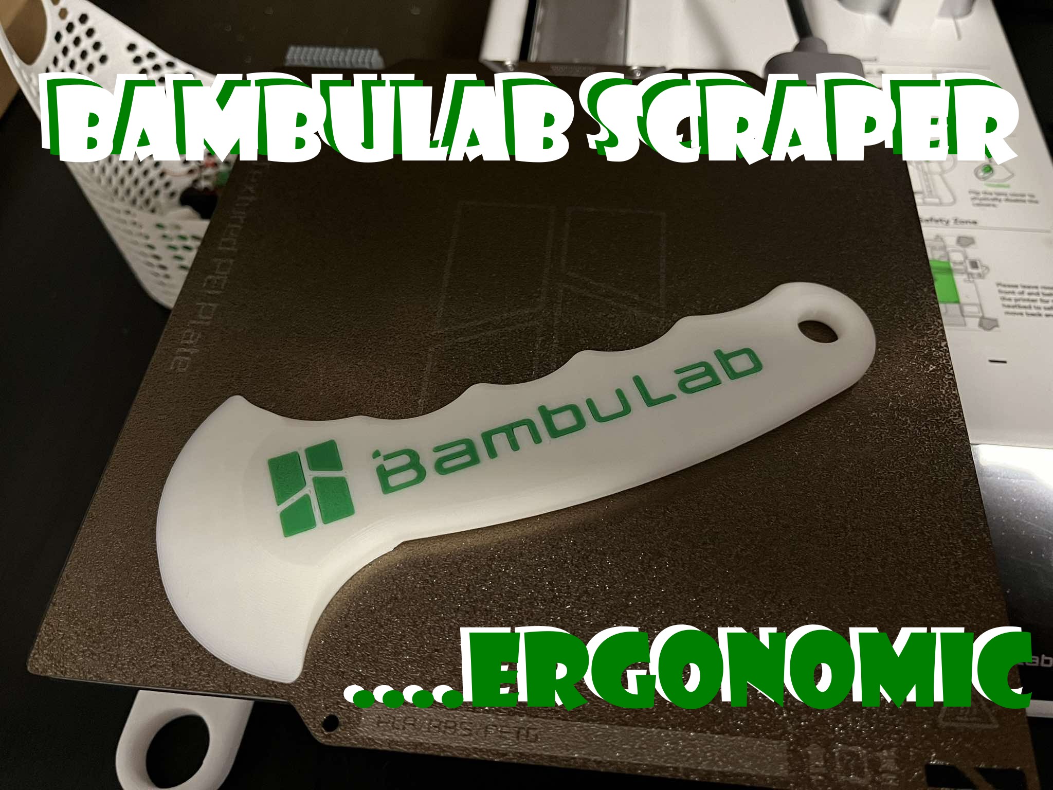 Bambulab škrabka na bed ergonomická, scraper by Ainon3Dtisk | Download ...