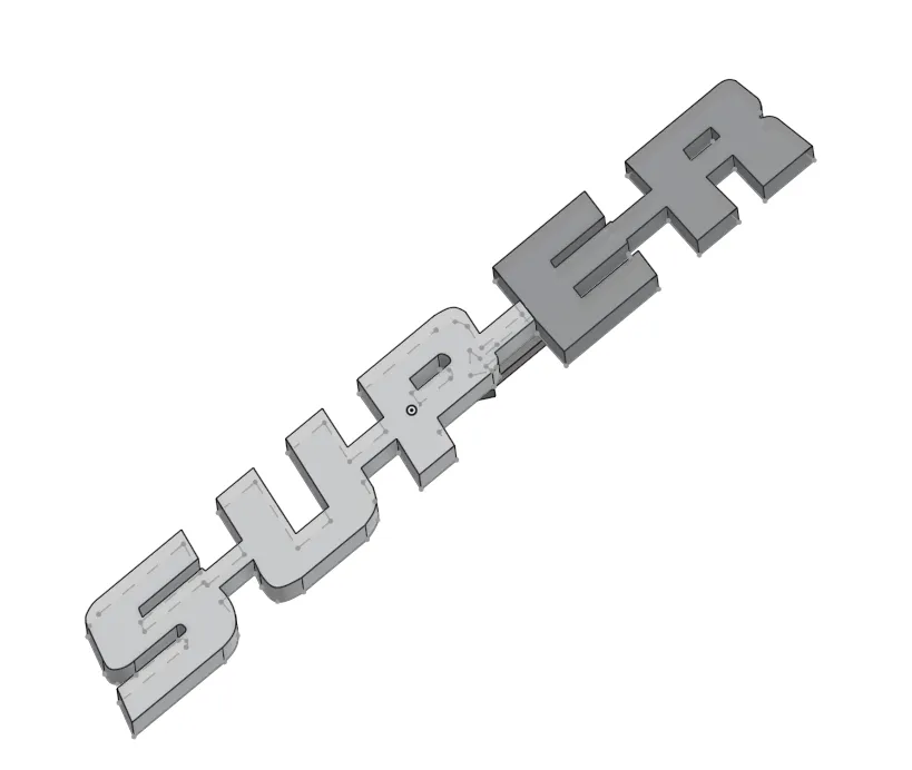 SUPER Logo by Jaakko Kenttä | Download free STL model | Printables.com