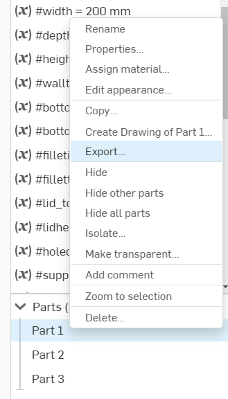 Parametric storage box with lid (Onshape) by JW693D | Download free STL ...