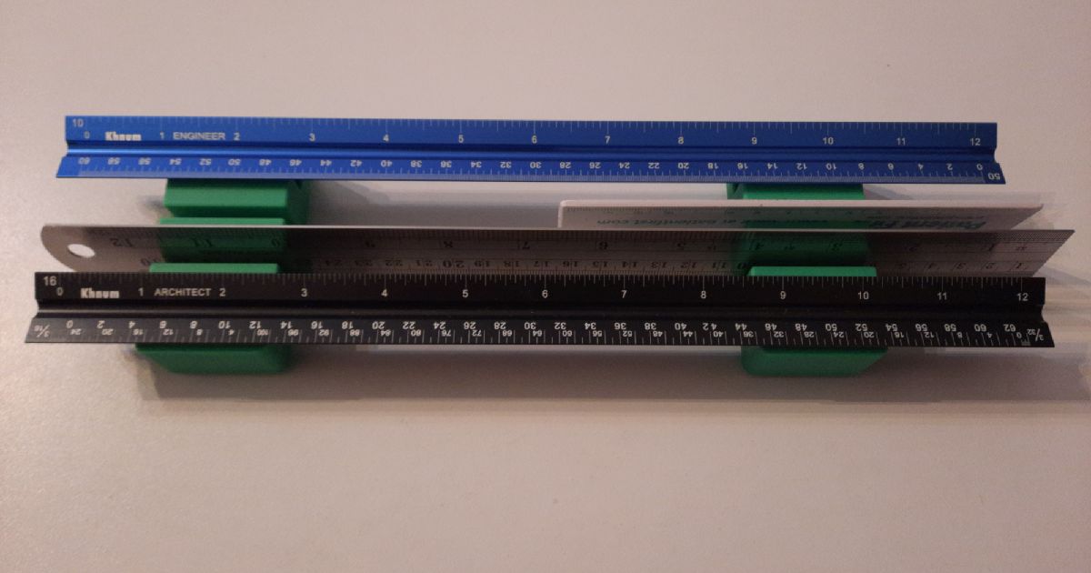 Gridfinity Architectural/Engineering Ruler Holder by Theinventor777 ...
