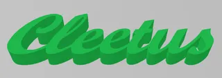 Cleetus Name Logo by Dustin Southers | Download free STL model ...