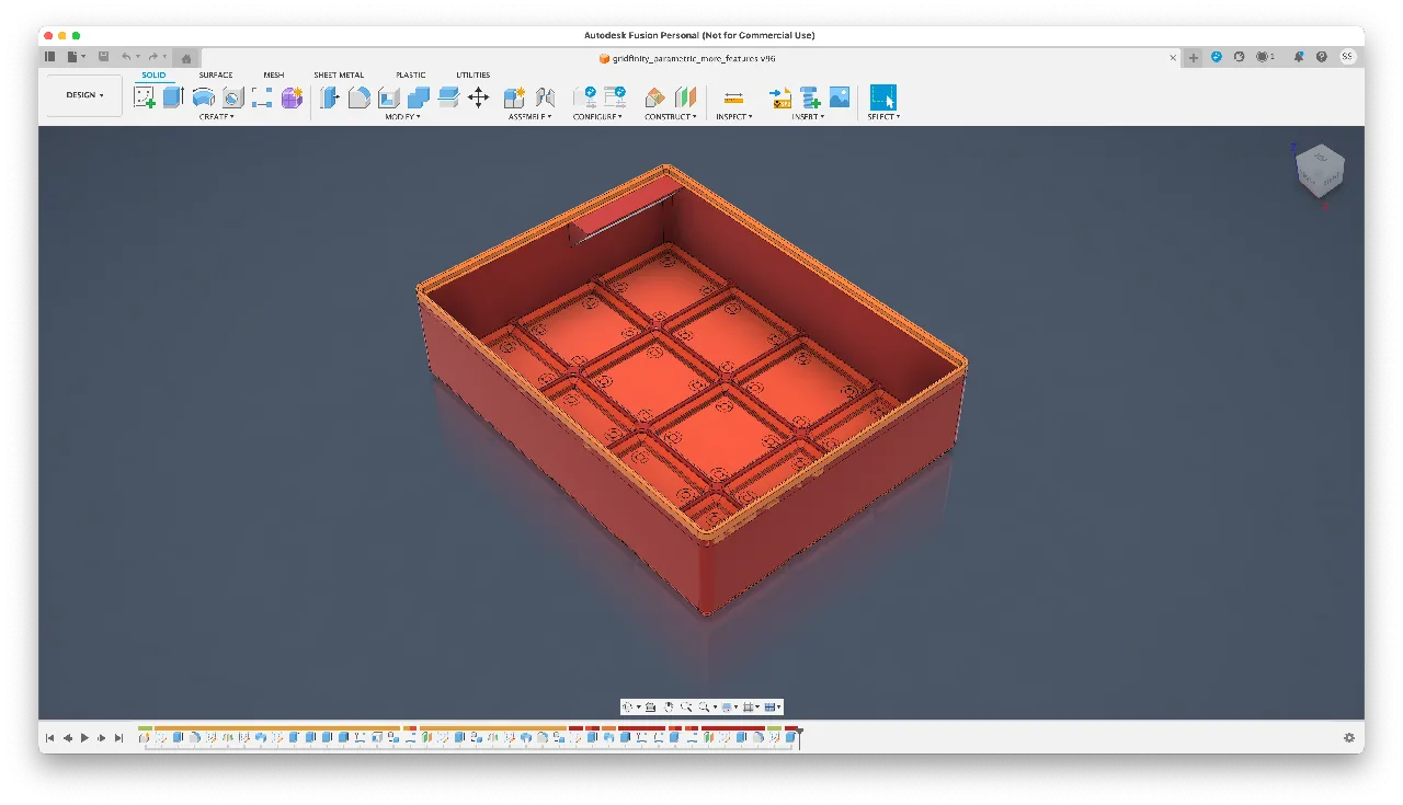 Gridfinity Fully Parametric Container Fusion360 by Anthony Petty | Download free STL model ...