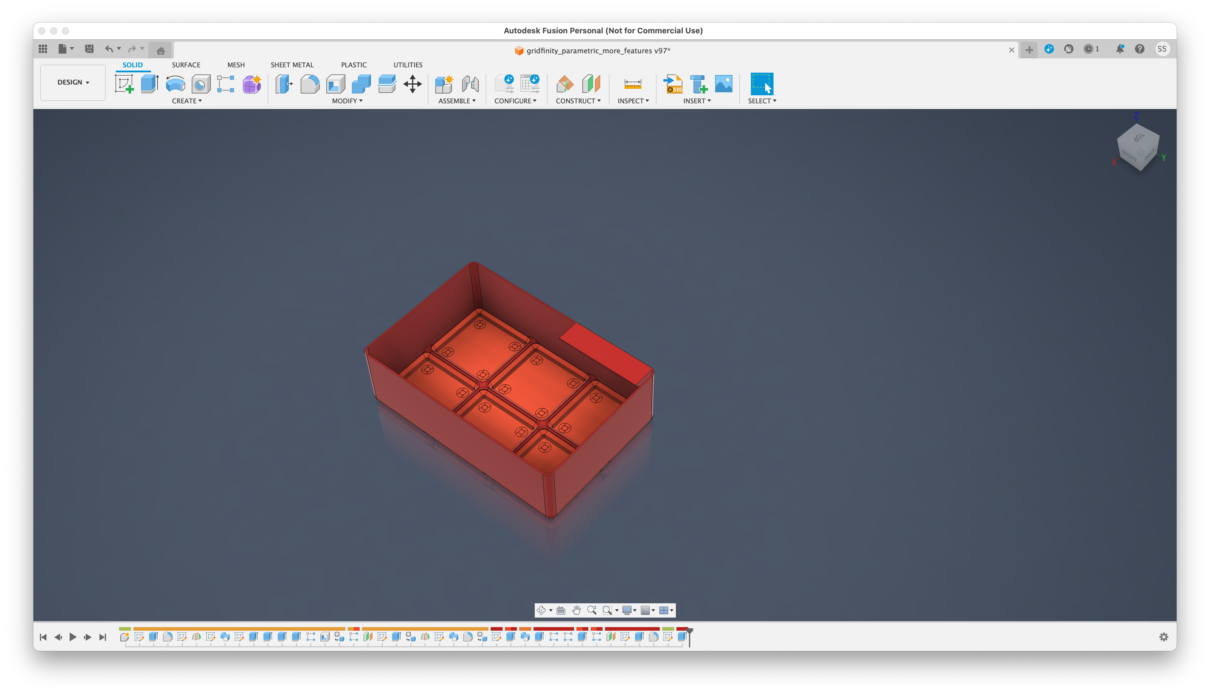 Gridfinity Fully Parametric Container Fusion360 por Anthony Petty | Descargar modelo STL ...
