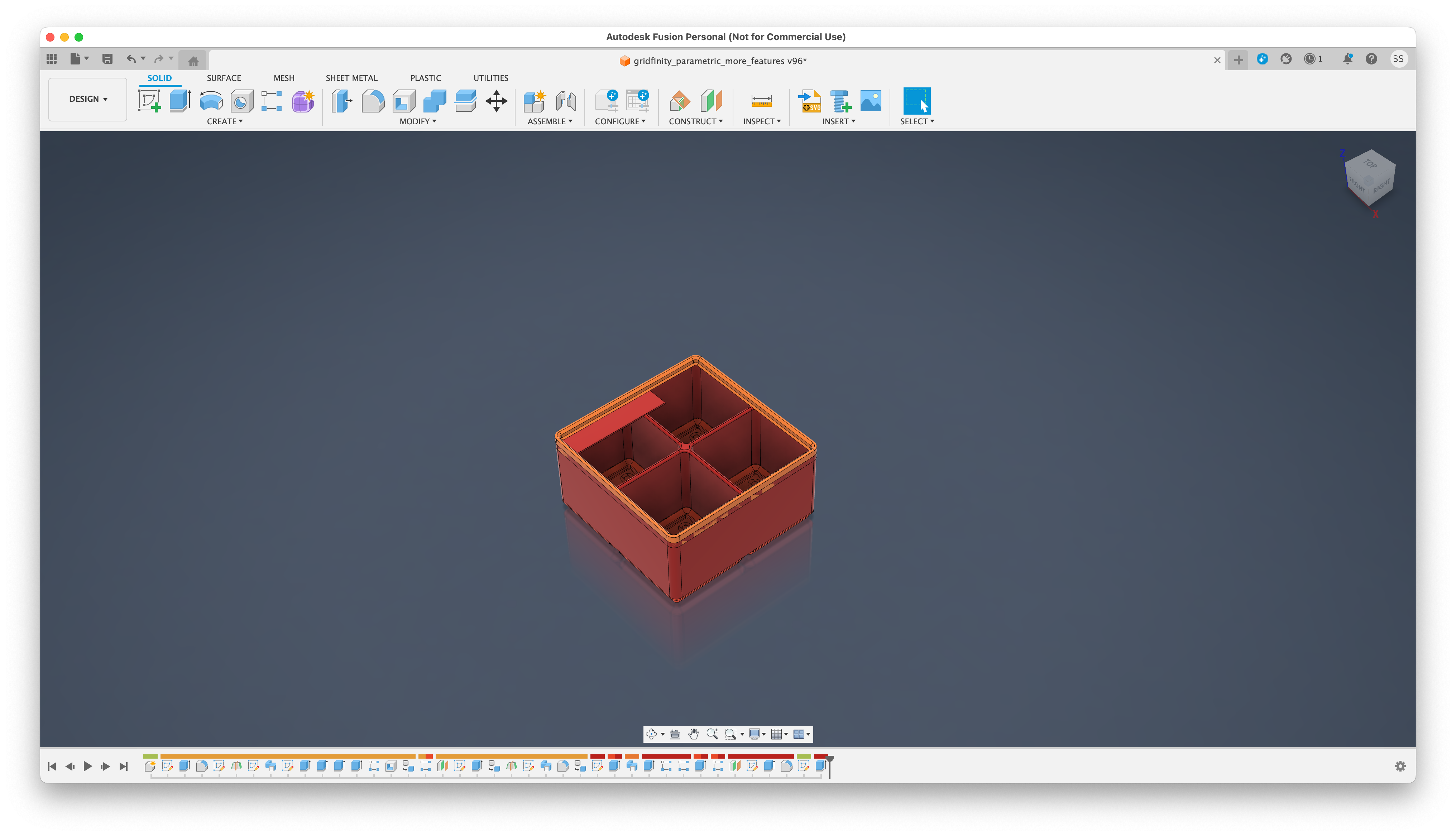 Gridfinity Fully Parametric Container Fusion360 por Anthony Petty | Descargar modelo STL ...