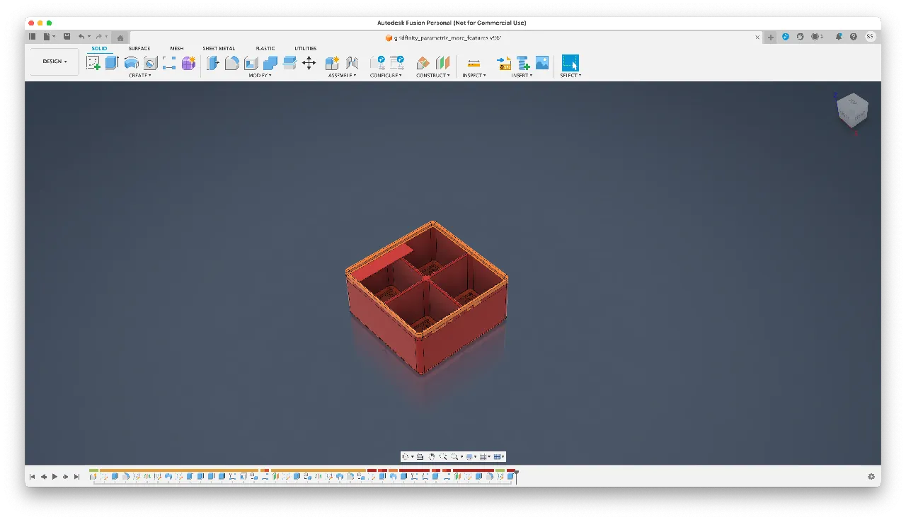 Gridfinity Fully Parametric Container Fusion360 by Anthony Petty | Download free STL model ...