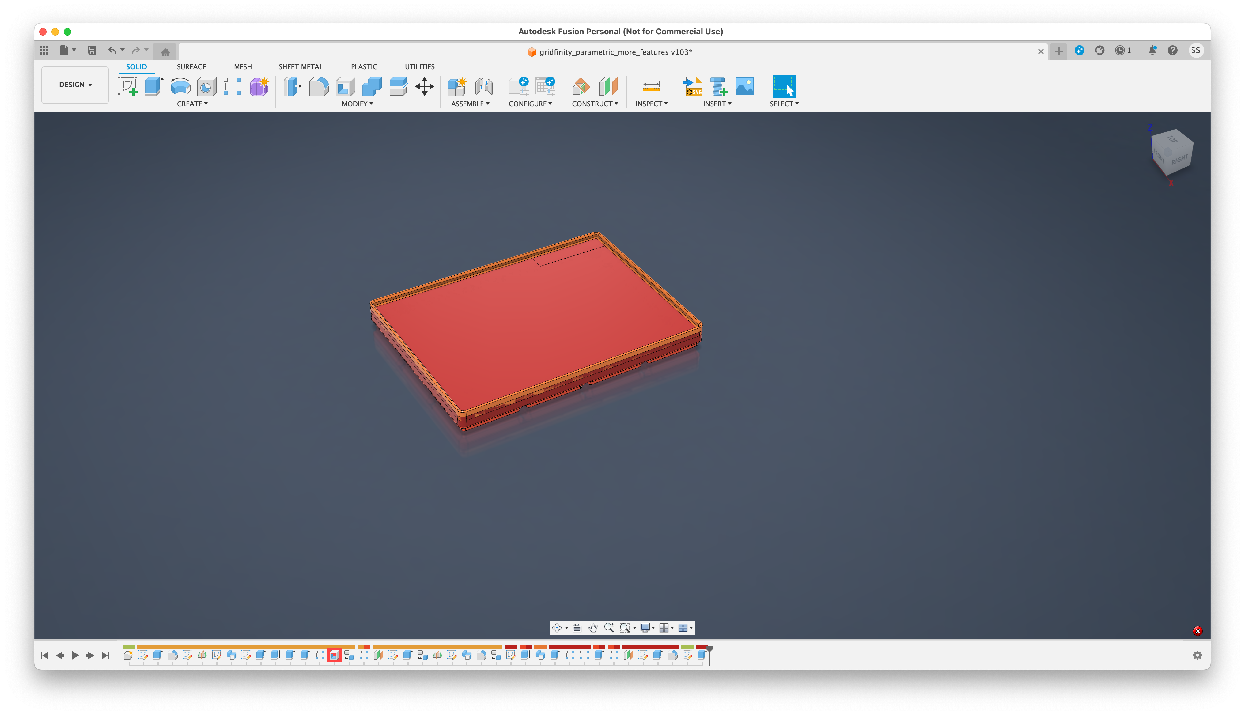 Gridfinity Fully Parametric Container Fusion360 por Anthony Petty | Descargar modelo STL ...