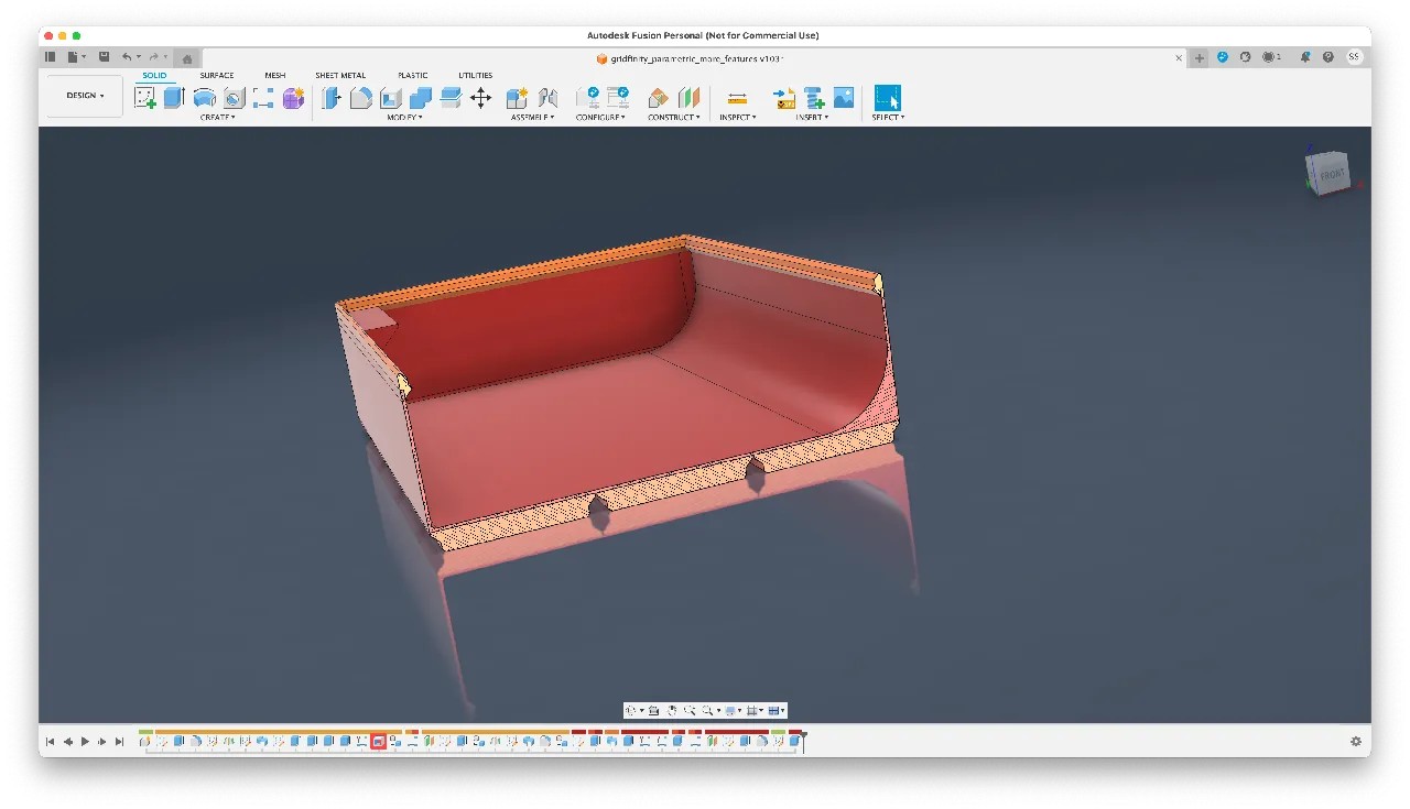 Gridfinity Fully Parametric Container Fusion360 by Anthony Petty ...