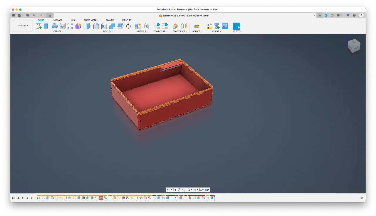 Gridfinity Fully Parametric Container Fusion360 by Anthony Petty | Download free STL model ...
