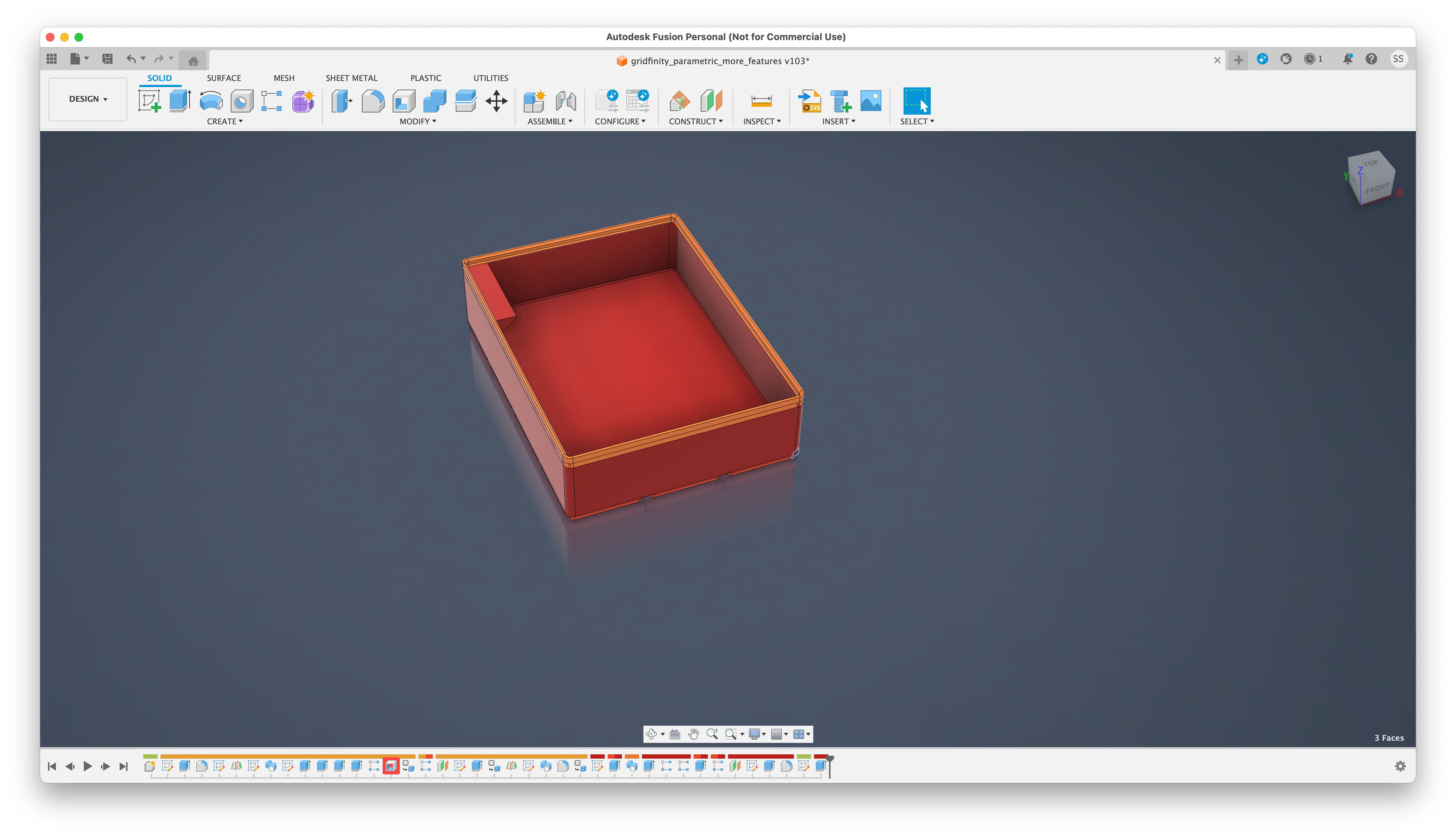 Gridfinity Fully Parametric Container Fusion360 por Anthony Petty | Descargar modelo STL ...