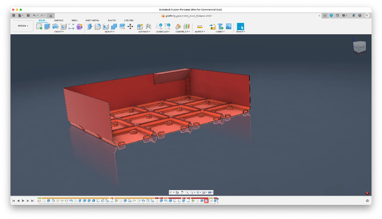 Gridfinity Fully Parametric Container Fusion360 by Anthony Petty | Download free STL model ...
