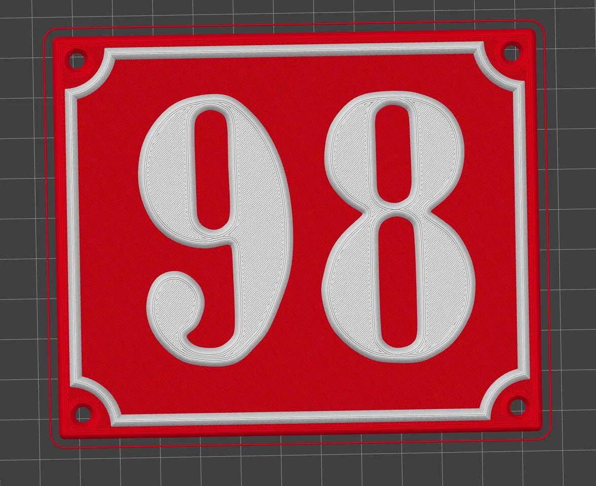 House number 98 - based on an 1950s original by Laci | Download free ...