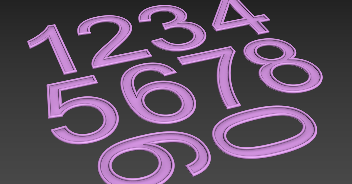 Numbers by Banton | Download free STL model | Printables.com