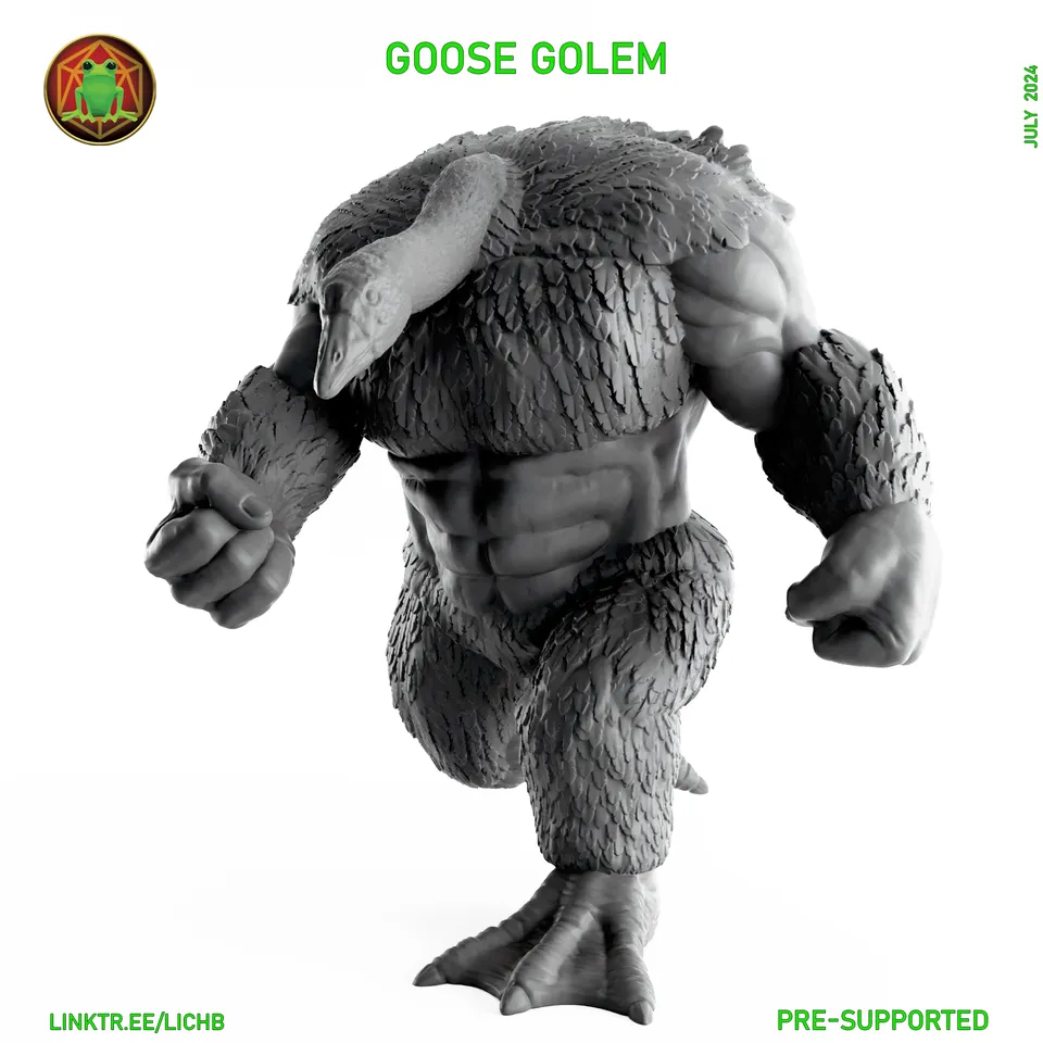 Goose Golem - STL - RPG MINIATURE by The Toadstool Weaver | Download ...
