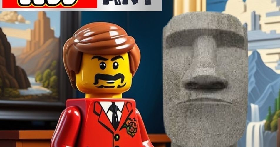 lego art moai statue by Mgr. Pavel Krist | Download free STL model ...
