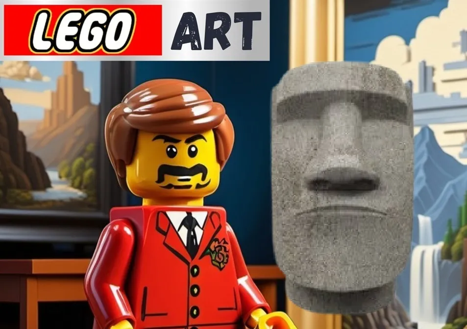 lego art moai statue by Mgr. Pavel Krist | Download free STL model ...