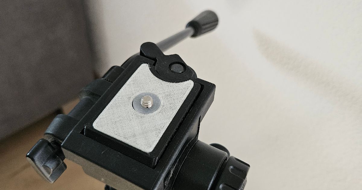 ROWI Tripod Adapter plate 1/4" by MP | Download free STL model ...