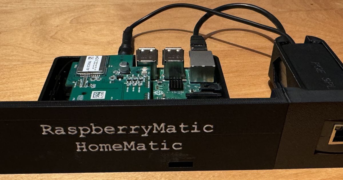 Raspberry Pi 3 with Homematic RPI-RF-MOD Rack Mount by TheEldar | Download free STL model ...