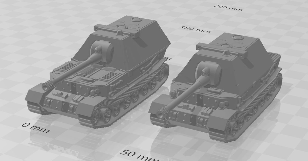 Panzerjäger Tiger (P) Ferdinand (Sd.Kfz.184) mit Krupp Maus II Turm mit ...