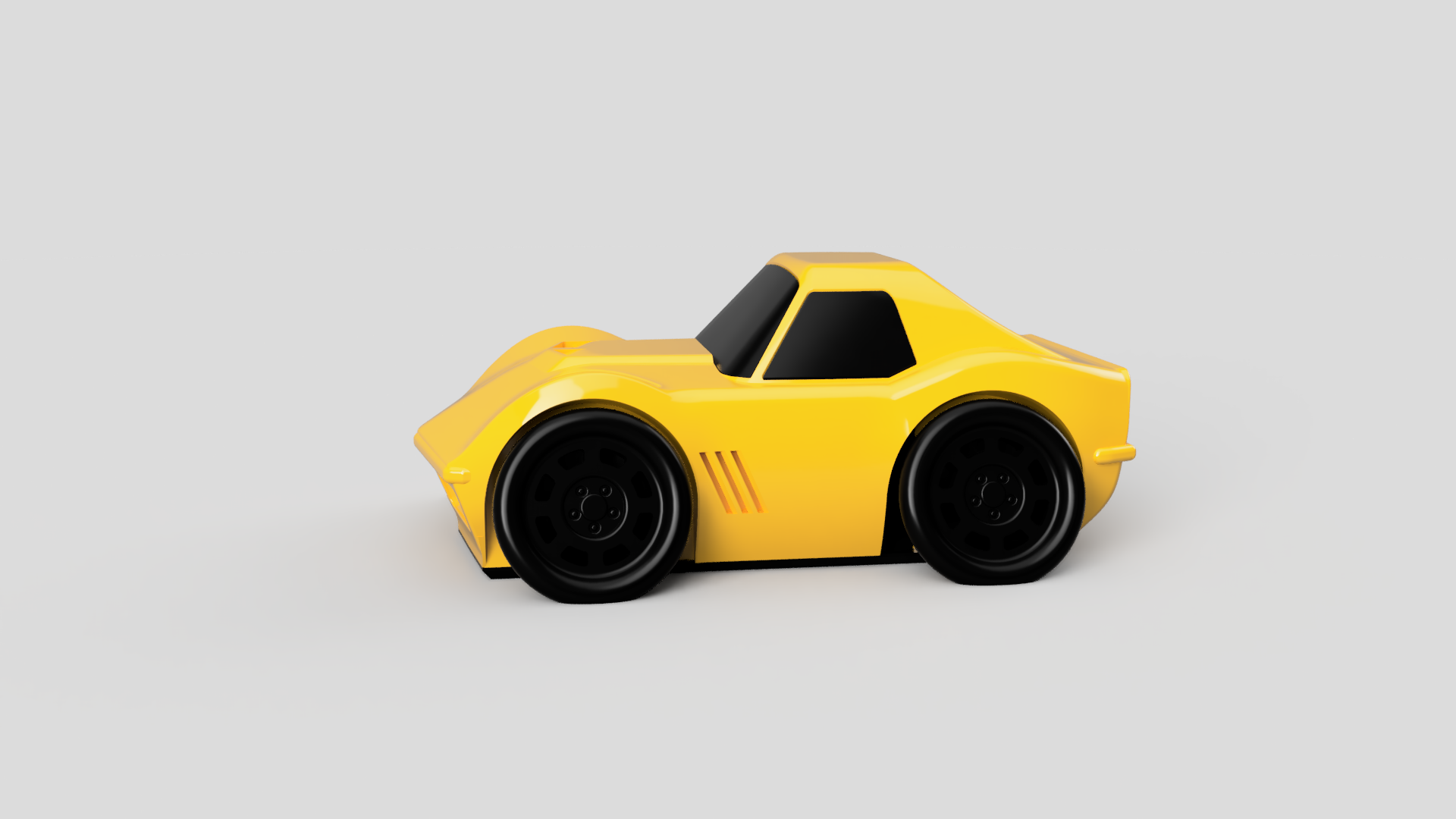 Tooned Corvette C3 (two parts) por Soarpix | Descargar modelo STL ...