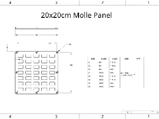 20x20 Cm Molle Panel by Darwin | Download free STL model | Printables.com