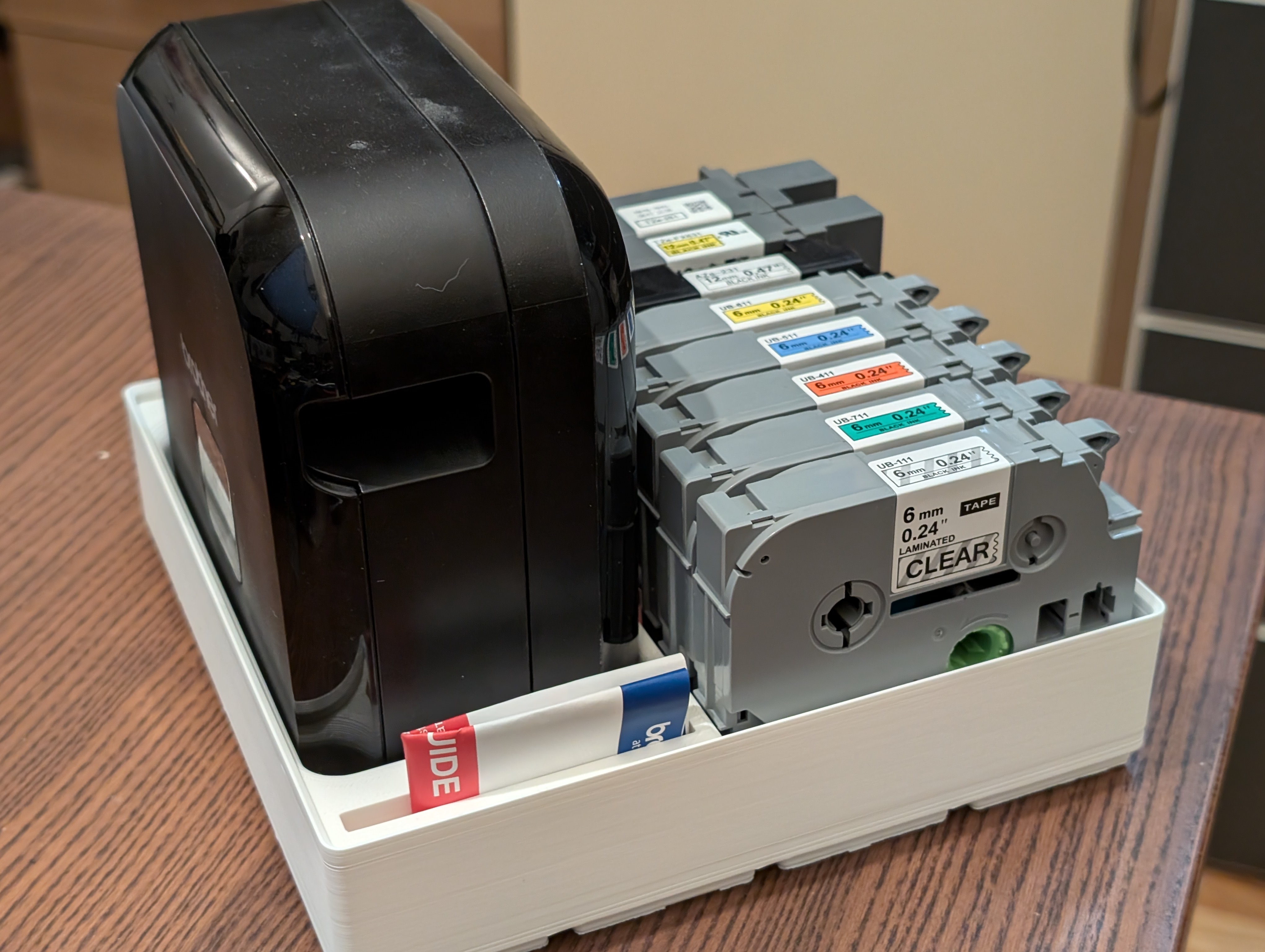 4x4 Gridfinity Brother P-Touch Cube/PT-P710BT Bin with tape storage by ...