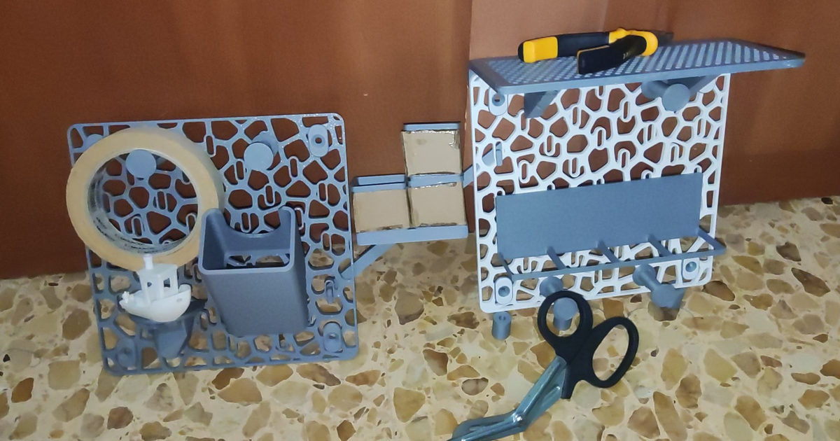 Flying Gridfinity Module for Skadis like walls. by Manu Montaraz ...