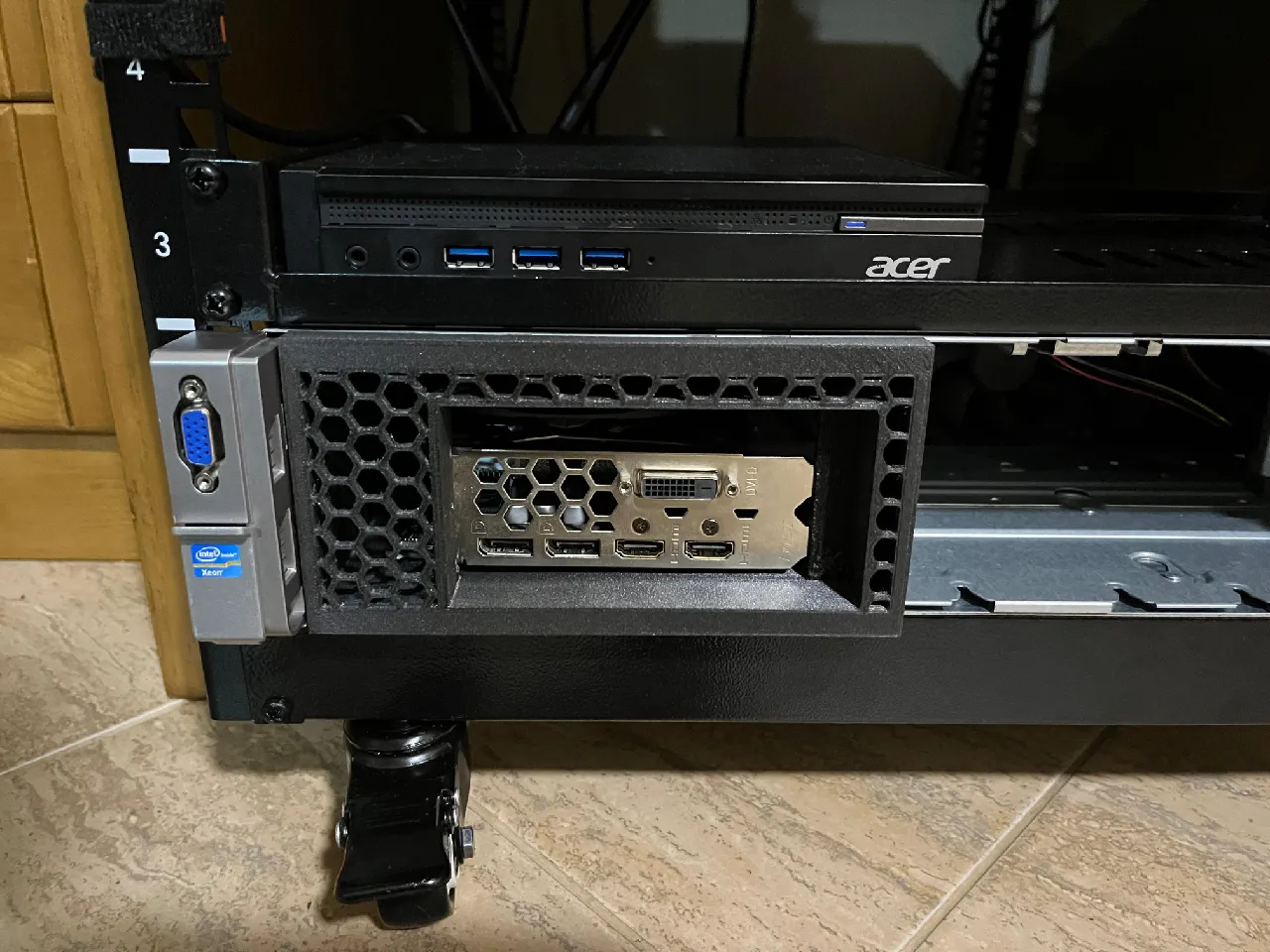Dl380p frontbay replacement with pcie mount by Alberto fernandes ...