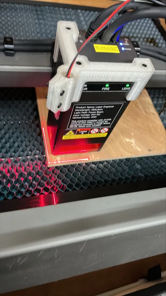 Creality Falcon 2 40W Laser Crosshair Mount Bracket by Paul Bibb ...