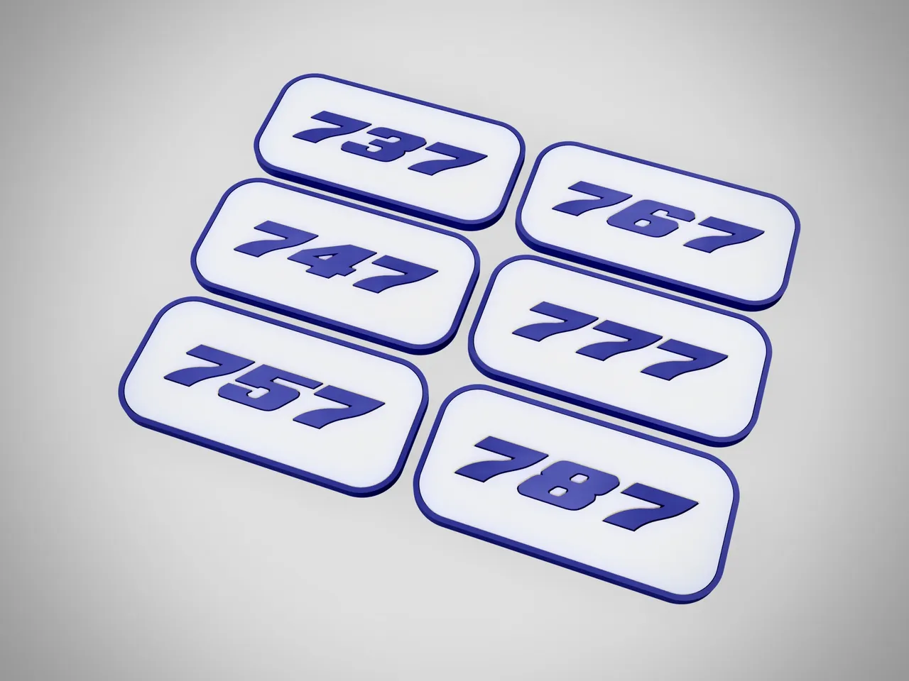 Boeing Number Plates by vidision | Download free STL model | Printables.com