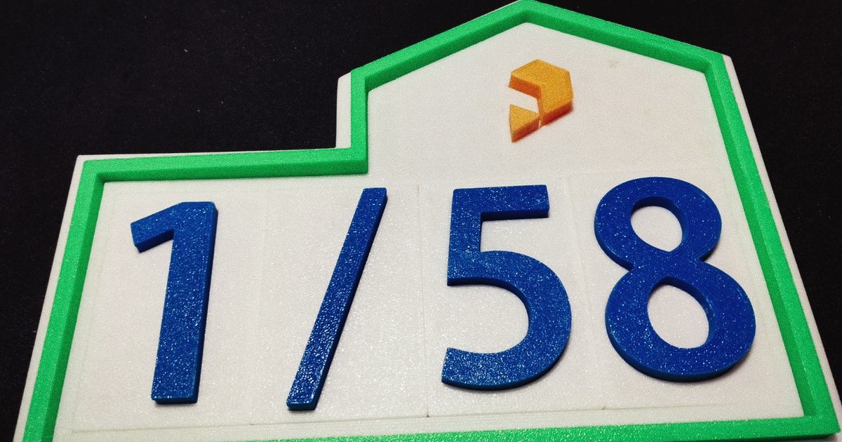 House Numbers Sign 2-4 Digits (House number as your wish) by Prasert3D ...