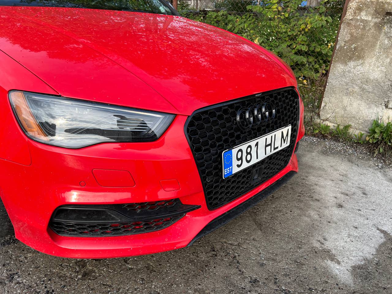 Audi RS3 8V clone grill / number plate (112mm) and logo holder( 273mm ...