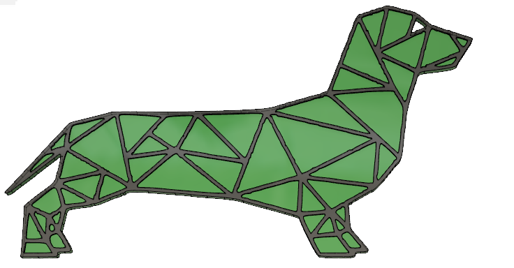 perro salchicha geometrico by Viajante3d | Download free STL model ...