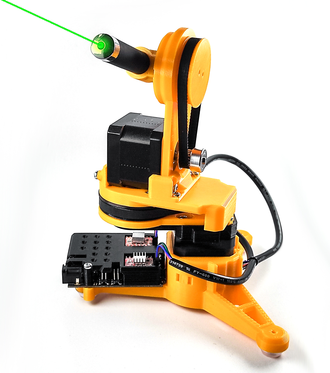 Laser pointer robot (Remotelly controlled + Arduino + Python control APP + EXTRAS) od autora ...