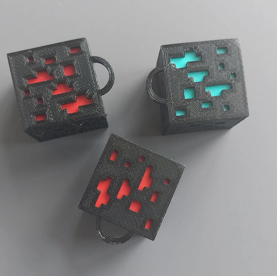 Minecraft Ore Keychain by JanisMi | Download free STL model ...