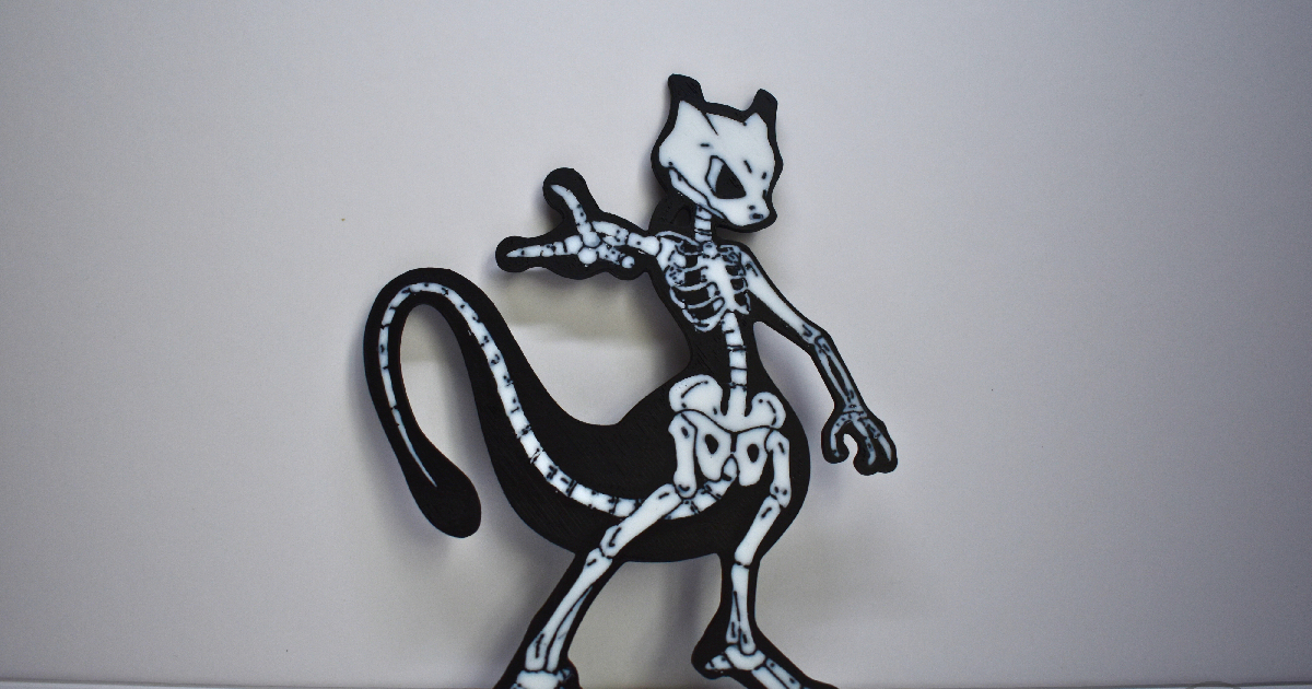 Halloween Skeleton Mewtwo by Atro | Download free STL model ...