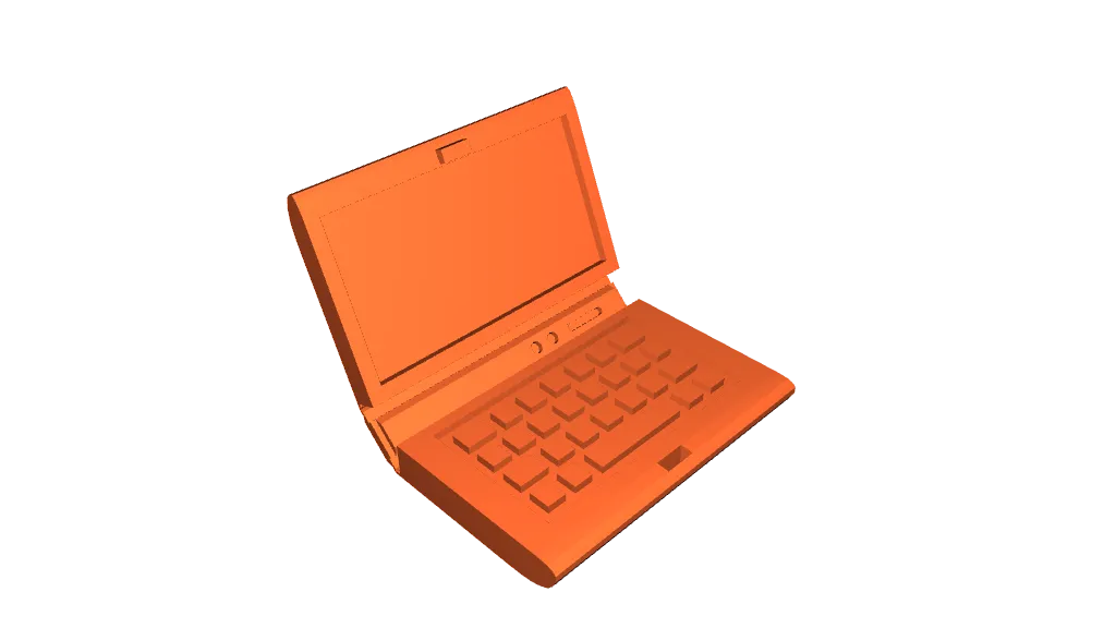 Lego Compatible (62698.dat) Minifig Computer Laptop (Open) by thall72 ...
