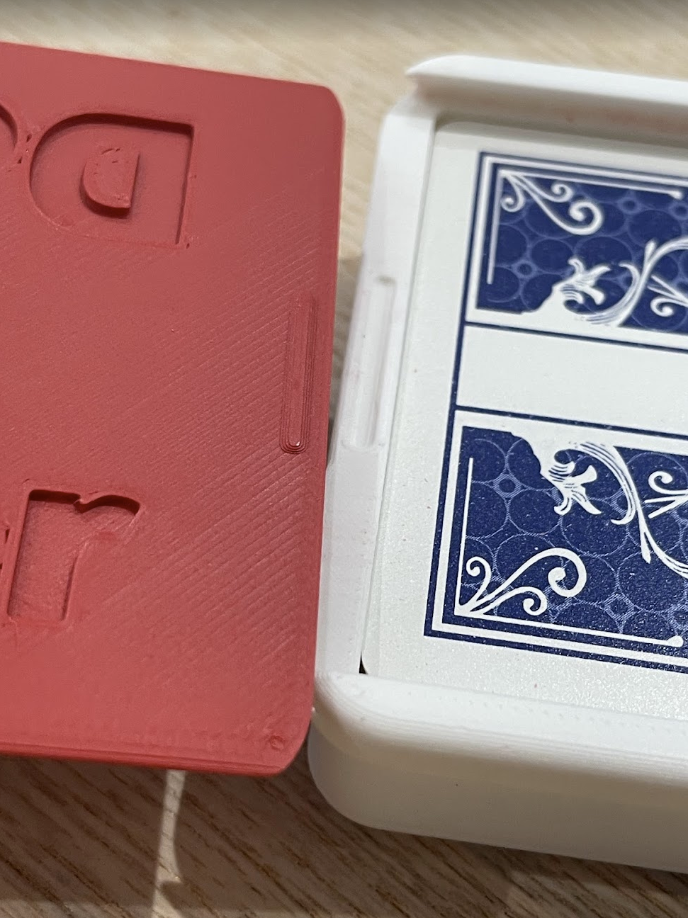 Strong, sliding lid with snap closed card case for poker sized cards ...