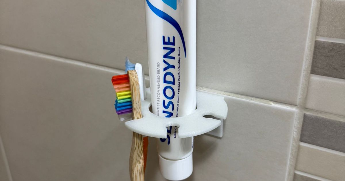 Toothbrush and Toothpaste Holder by davidfrendo | Download free STL ...