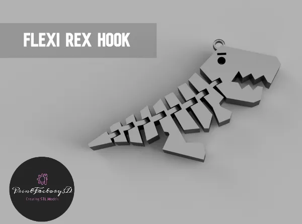 Flexi Rex Keychain by Justin Vangaal | Download free STL model ...