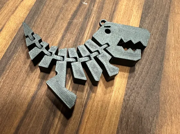 Flexi Rex Keychain by Justin Vangaal | Download free STL model ...