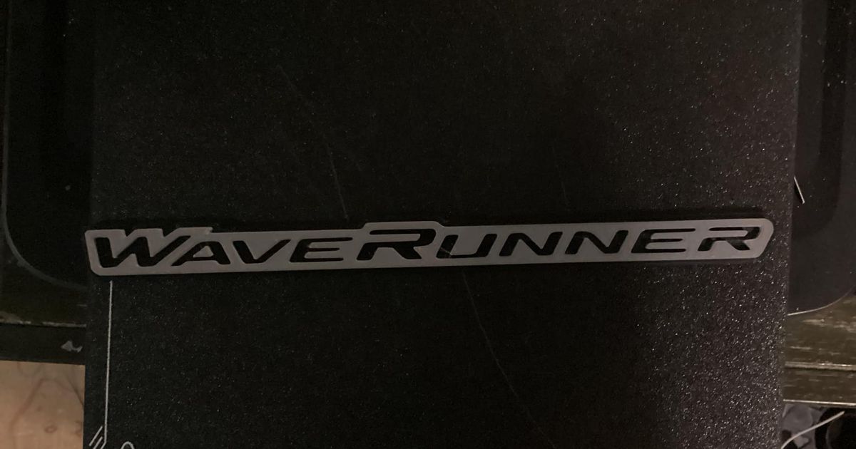 Waverunner Logo by Pat Sarault | Download free STL model | Printables.com