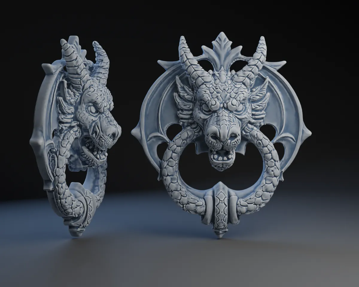 Dragon Knocker #2 by Peter Farell | Download free STL model ...