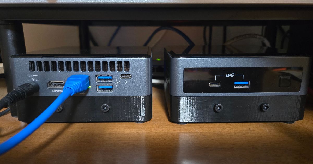 Intel NUC 10 Slim SSD/HDD case extender by morty | Download free STL ...