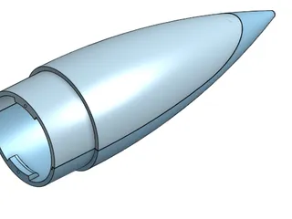 rocket nose cone(two part) by Loukmann adam | Download free STL model ...