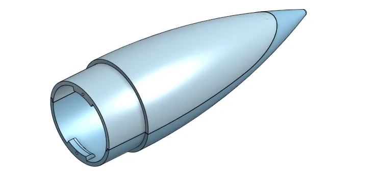 rocket nose cone(two part) by Loukmann adam | Download free STL model ...