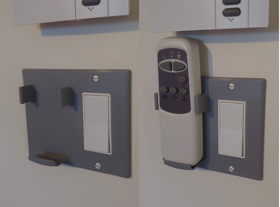 Ligth switch plate ceiling fan remote holder by cinqrouge | Download ...
