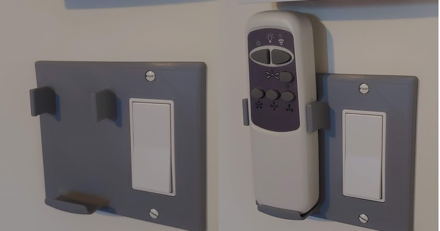 Ligth switch plate ceiling fan remote holder by cinqrouge | Download ...
