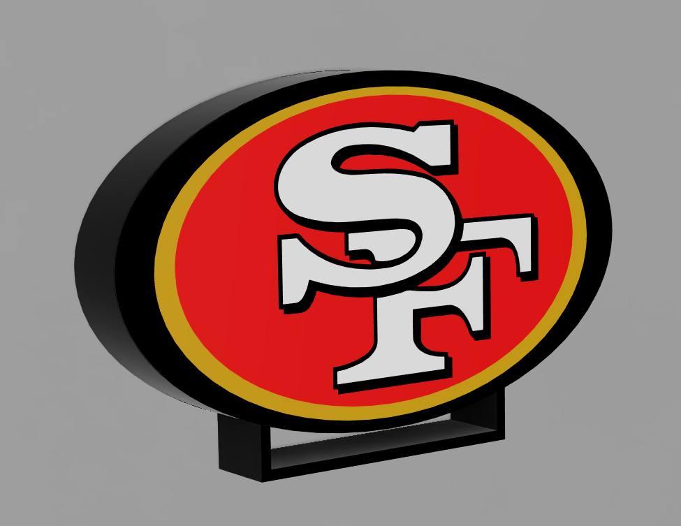 49ers Display Light Box by Plazt3k M8kr | Printables Store