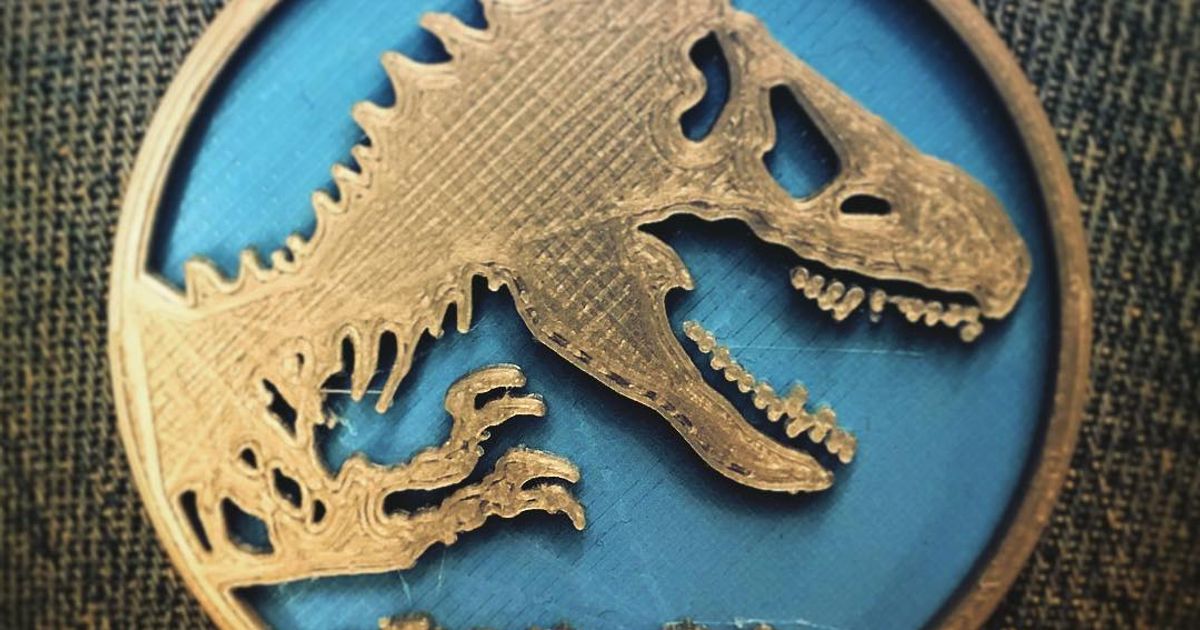 Jurassic Park Token&Medal by La Robottega | Download free STL model ...