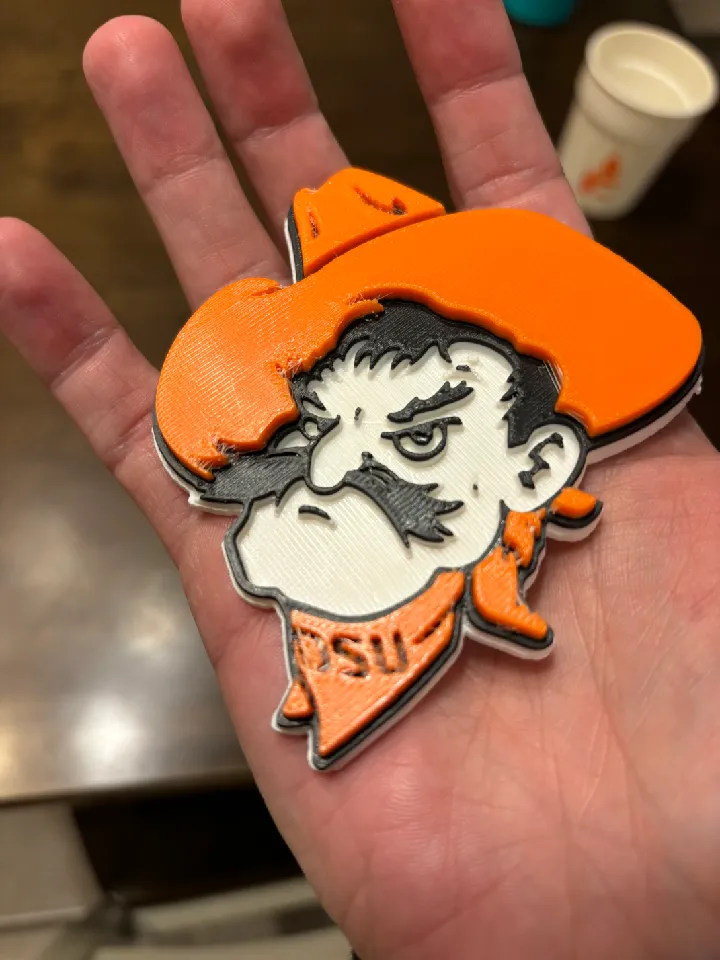 Oklahoma State Pistol Pete Head by cletus | Download free STL model ...